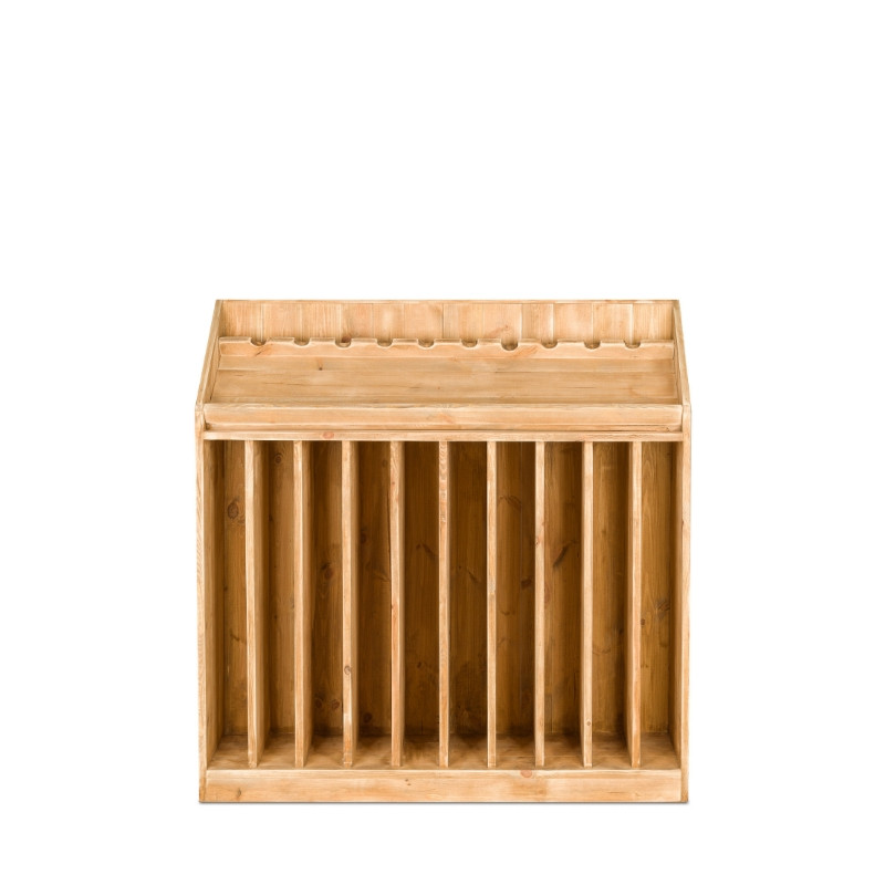 Wooden wine merchandiser, 10 rows, capacity 120 bottles, Solid Wood ...