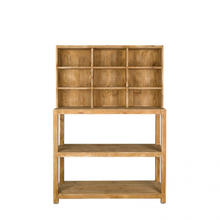 Deli shelf unit 9 compartments, solid wood | TRADIS
