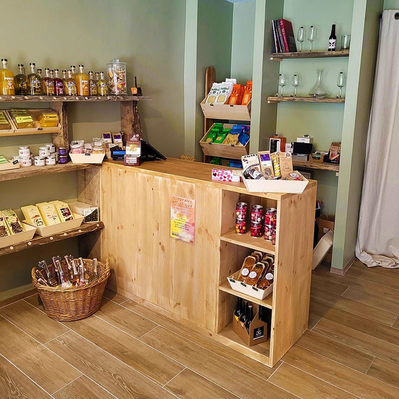 Comptoir d'accueil bois double face| TRADIS