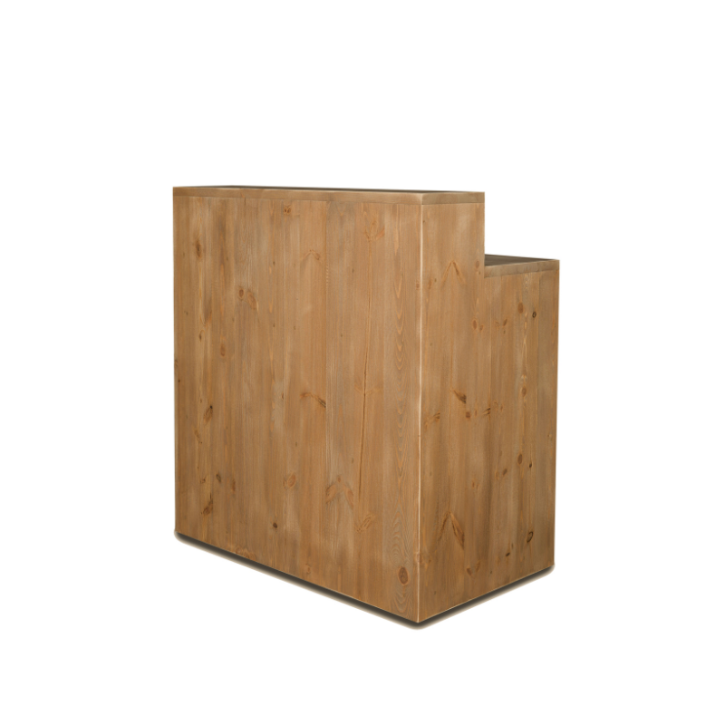 Customer reception counter, solid wood | Tradis