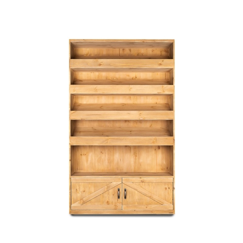 Solid wood bakery shelf, 4 inclined levels | Tradis